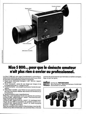 Nizo caméras et projecteurs super 8